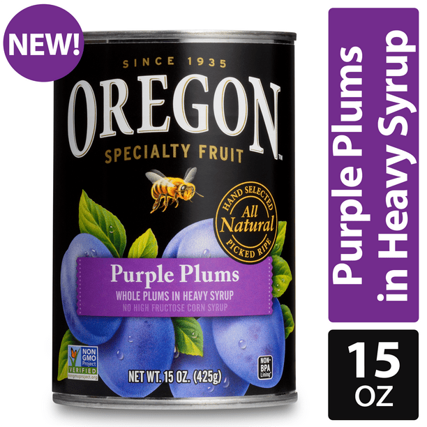 Oregon Fruit Canned Purple Plums in Heavy Syrup, 15 oz Can - Walmart.com