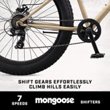 Mongoose Malus 26 In. Adult Fat Tire Mountain Bike for Big Terrain ...
