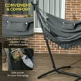 Outsunny Outdoor Porch Patio Hanging Hammock Swing Chair with Stand ...