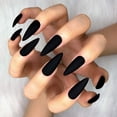 24 count Nails Matte Pure Color Medium Long Stiletto Almond Press False ...