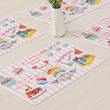 RAY STAR Placemats Set of 4, Vinyl Washable Wipeable Place Mats ...