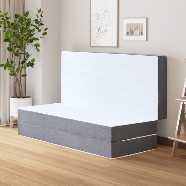GELBIY Queen Folding Mattress, 4 Inch Tri Fold Memory Foam Mattress ...