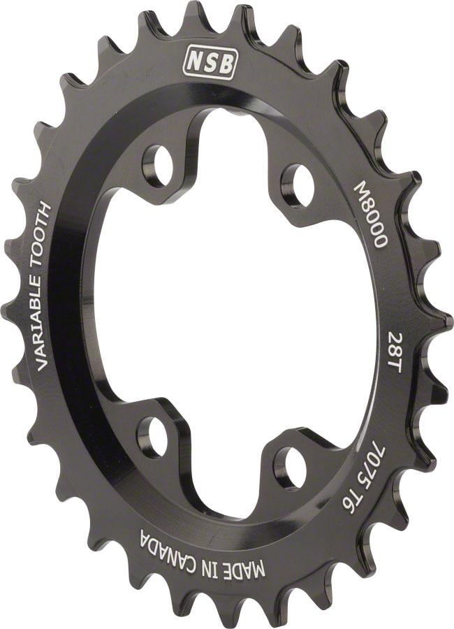 North Shore Billet Variable Tooth Chainring: 28T, Shimano XT 8000 64 ...