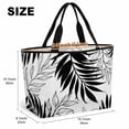 Black Leaves Mesh Beach Bag for Women Men,Large Beach Tote Waterproof ...