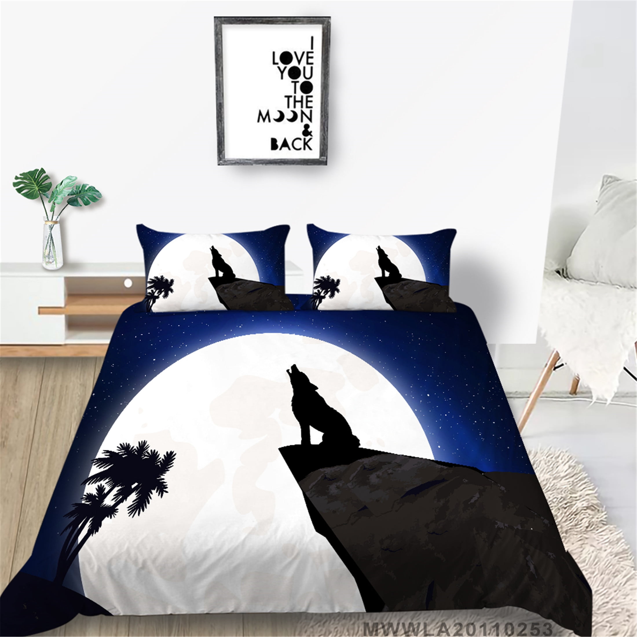 Bed Covers Home Bedclothes Vintage Duvet Cover Set 3D Wolf Printed ...