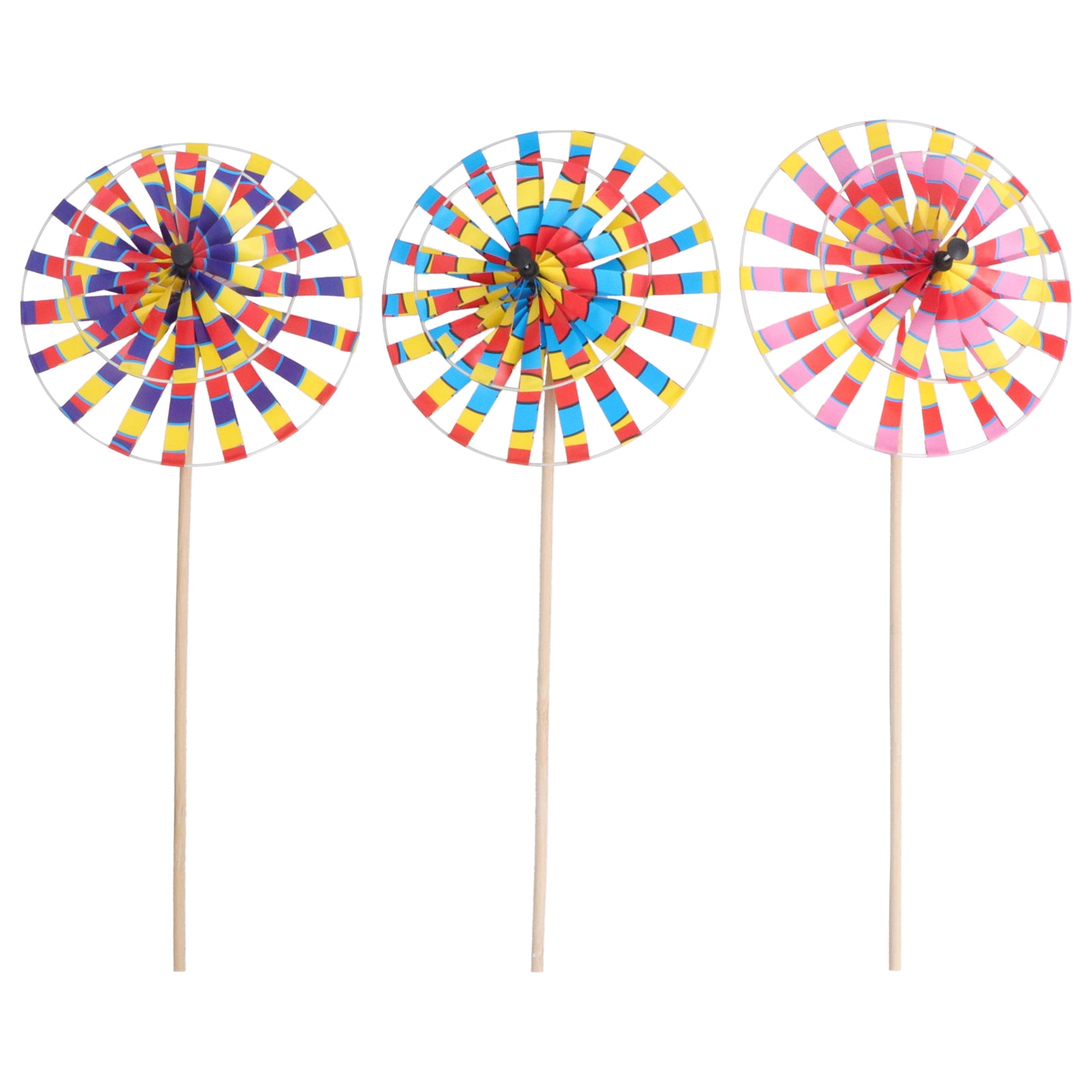 NUOLUX Windmill Decorative Toy Garden Yard Wind Round Spinner Wheels ...