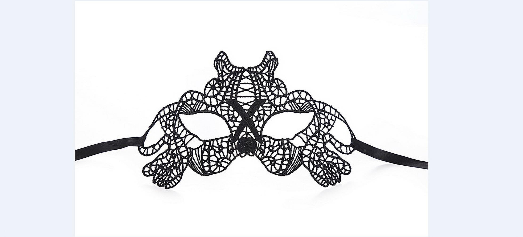 Wassery Women Masquerade Mask Black Lace Venetian Eyemask Halloween Sexy Woman Lace Mask For