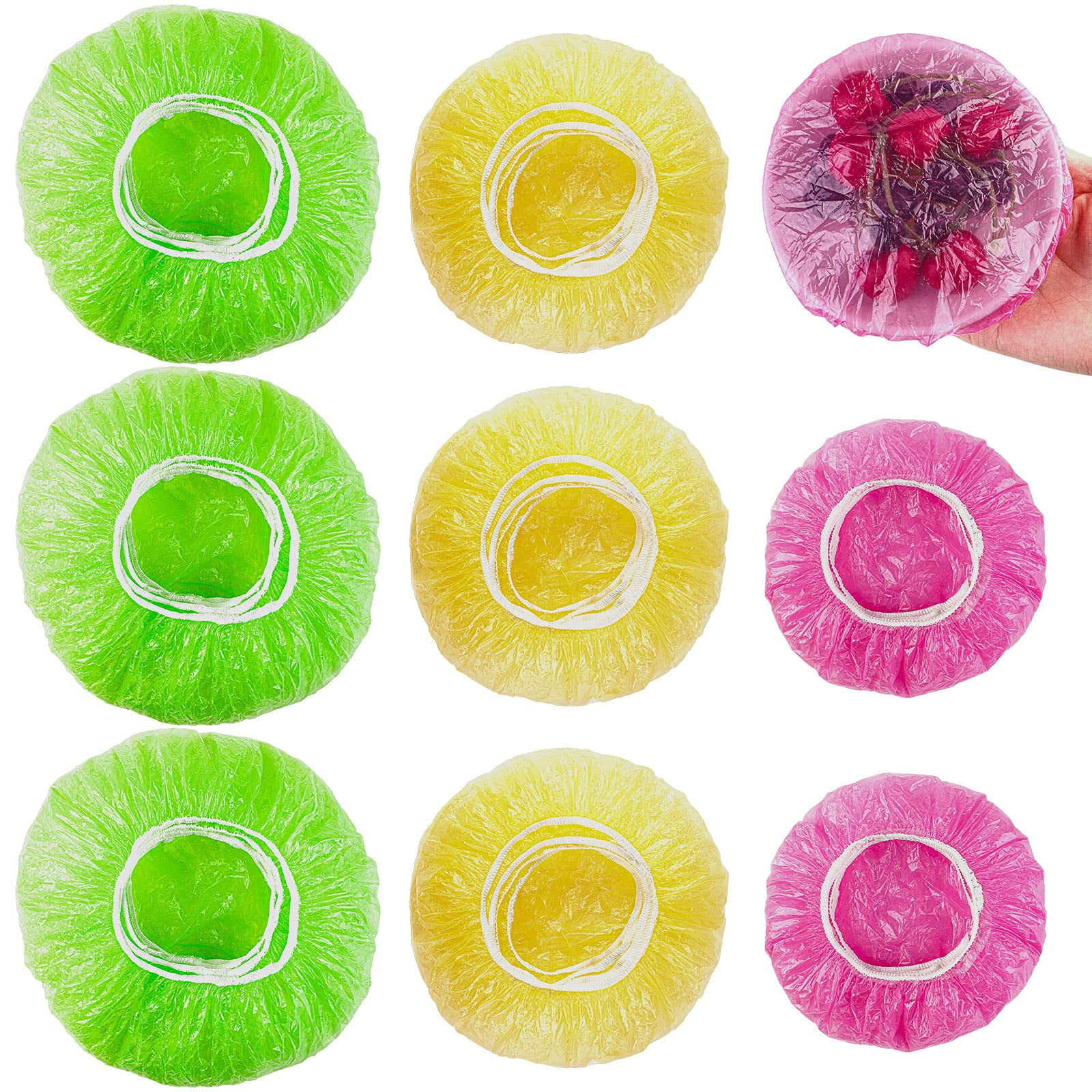 30 Pack Elastic Colorful Bowl Covers Reusable Elastic Food Bowl Storage ...