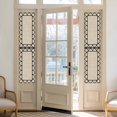 Art Frame Window Privacy Film, Geometric Black Morocco Printed Border ...