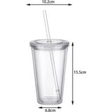 Casewin 16Oz Clear Insulated Tumblers, Double Wall Plastic Cups with ...