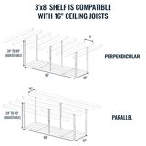 3x8 Overhead Garage Shelving | Ceiling Storage Rack - Walmart.com