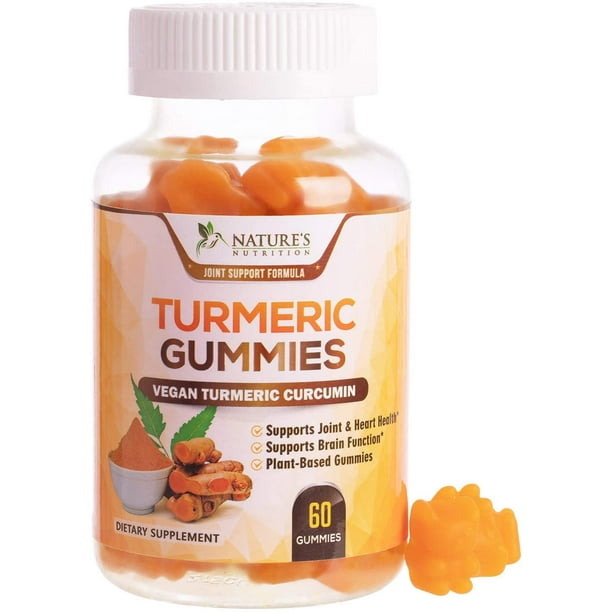 Nature's Nutrition Turmeric Curcumin Gummies with Black Pepper, 60 ... Nature's Nutrition Turmeric Curcumin Gummies with Black Pepper, 60 ...
