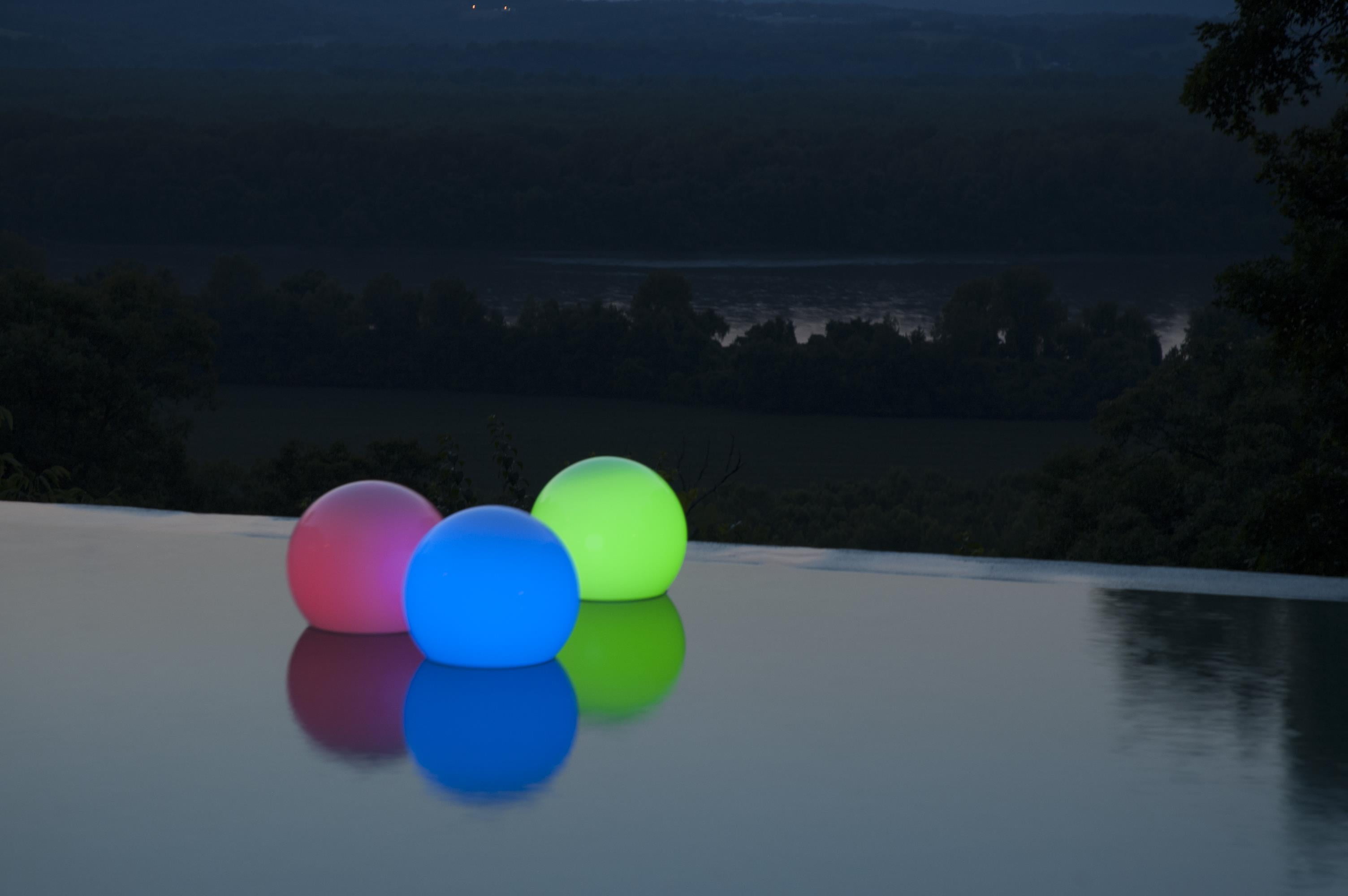 Patio Living Concepts LED Color Changing Floating Orb - White Globe ...