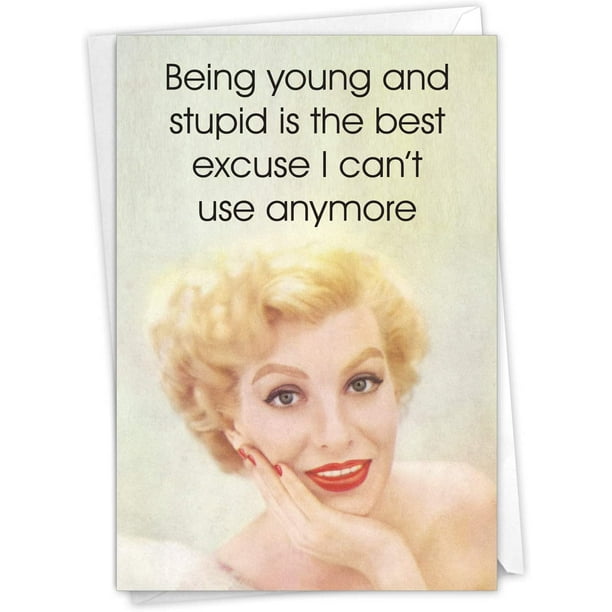 NobleWorks, Best Excuse - Hilarious Birthday Card with Envelope ...