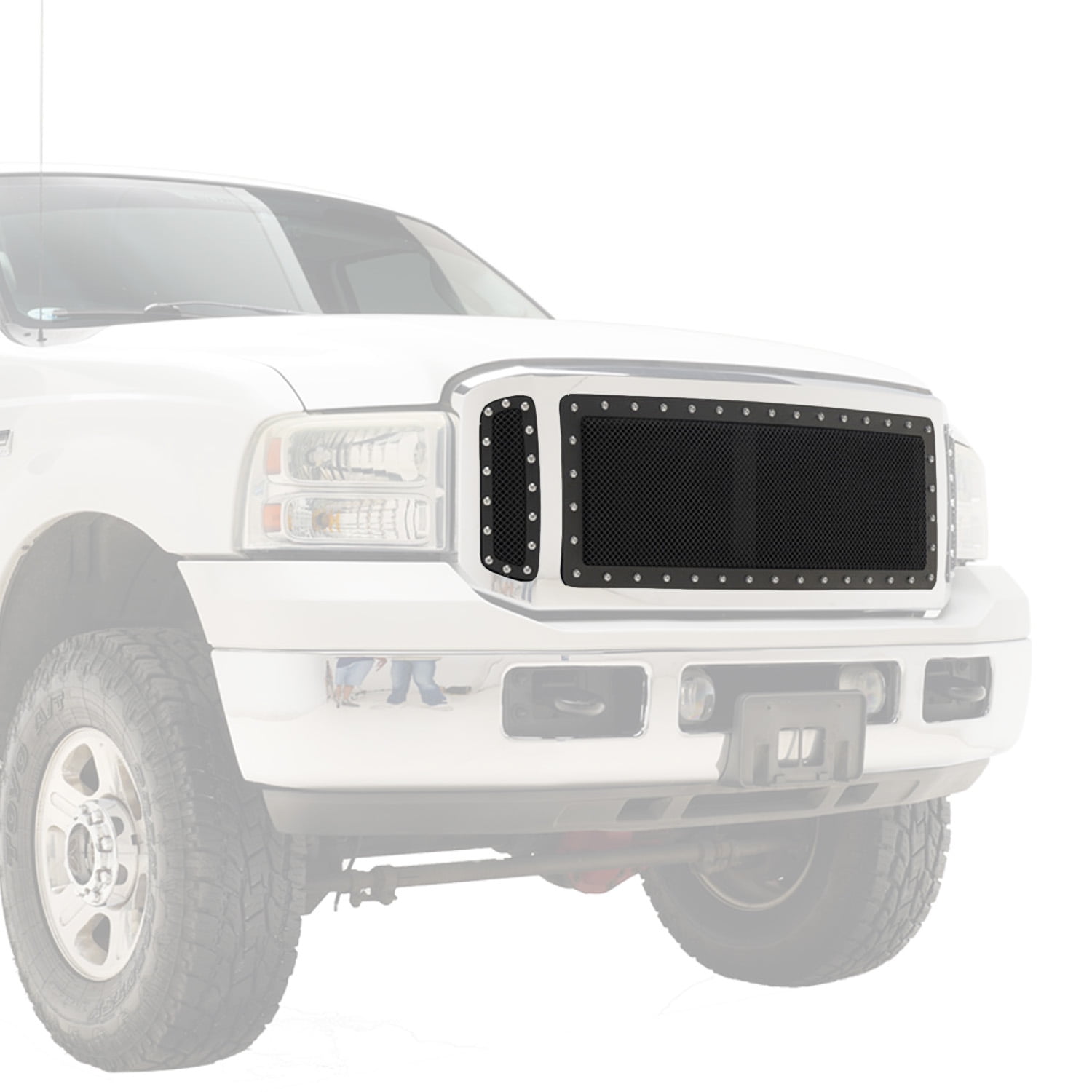 EAG Wire Mesh Grille in Black Stainless Steel - fits 05-07 Ford F-250/ ...
