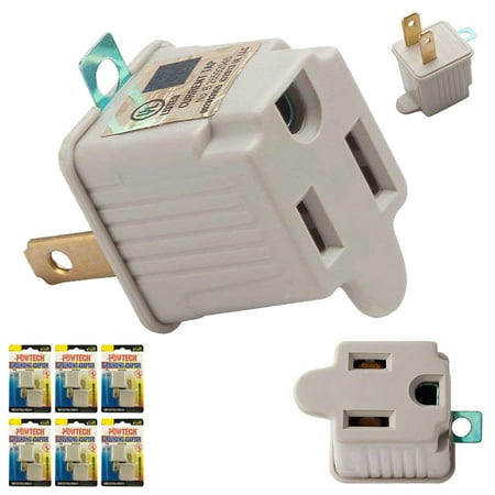 12 Lot 3 Prong - 2 Prong Outlet Electrical Ground AC Adapter Grounding ...