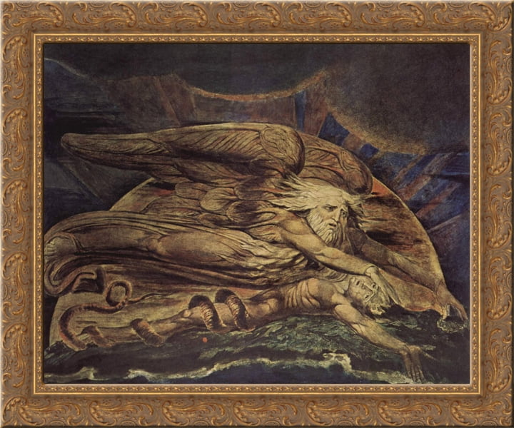 And Elohim created Adam 24x20 Gold Ornate Wood Framed Canvas Art by ...