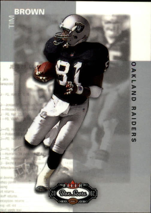 2002 Fleer Box Score #4 Tim Brown NFL Football Trading Card - Walmart.com