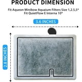 Tawatiler 4 Packs Small Filter Cartridges for Aqueon QuietFlow E ...