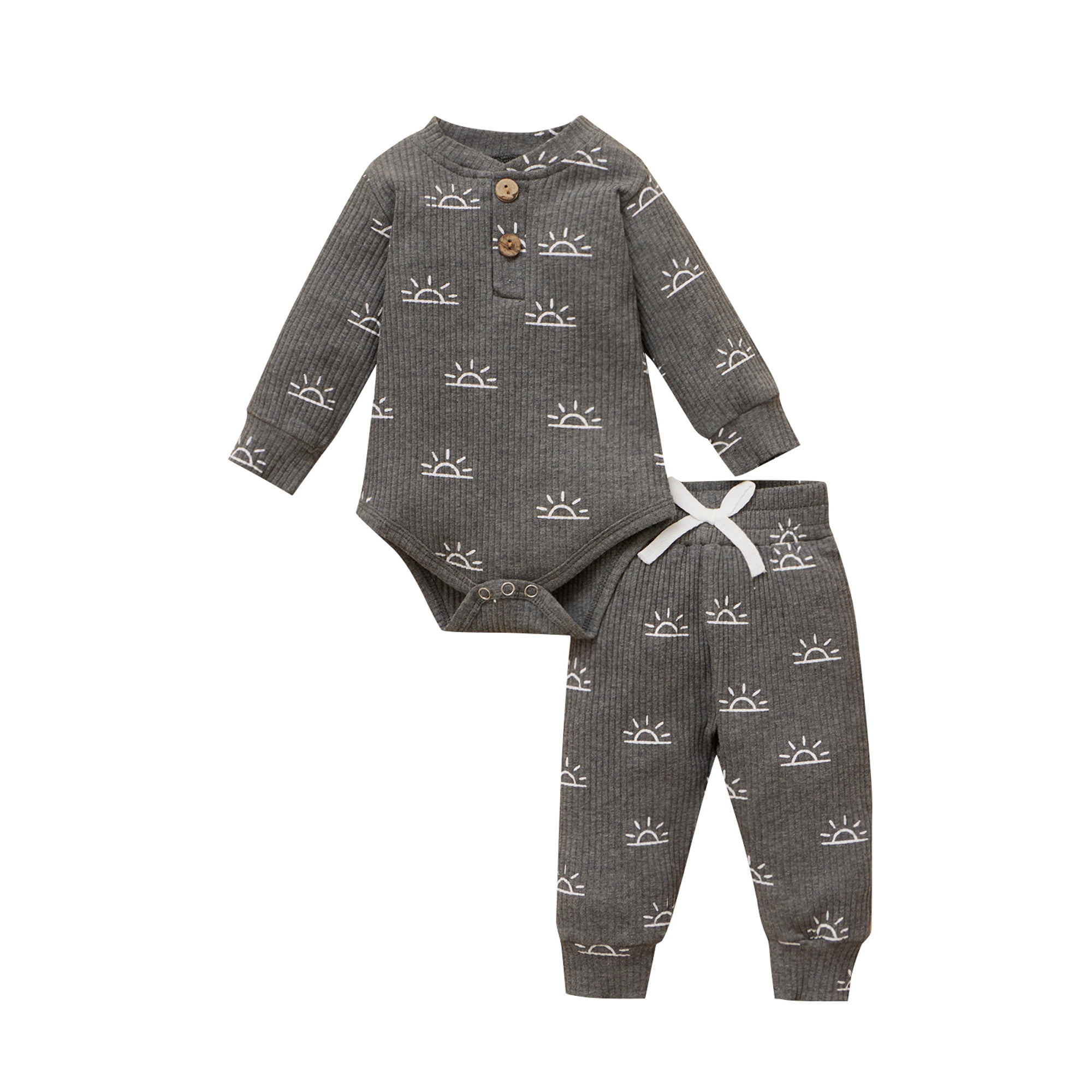 Click here for Kmbangi 2pcs Toddler Outfits  Sun Henley Neck Long... prices