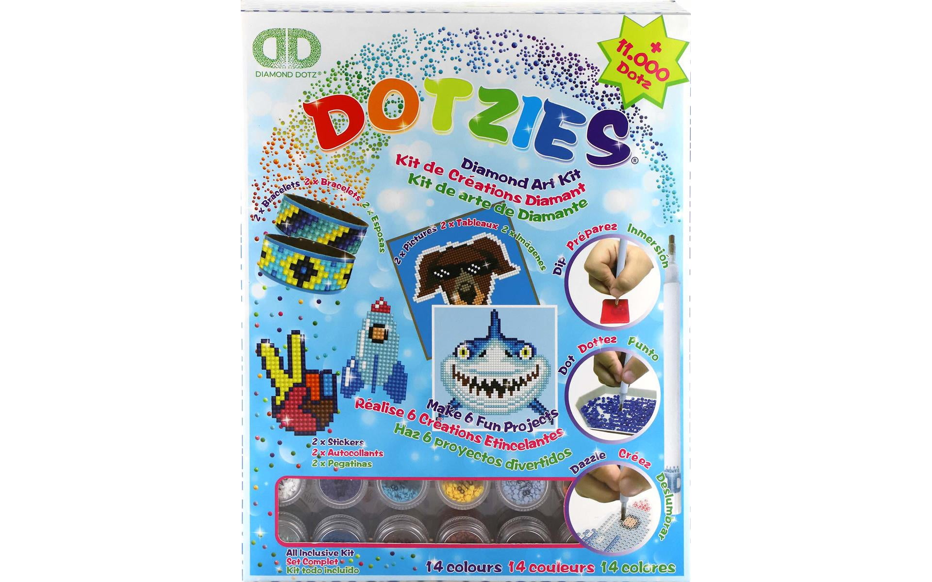 Diamond Dotz DOTZIES Diamond Art Variety Kit 6 Projects-Blue - Walmart.com