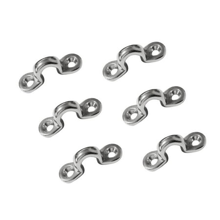 mmirethe 6 Pieces Stainless Steel Marine Pad Loops Deck Eye Tie Straps ...
