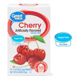 Great Value Sugar-Free Cherry Drink Mix, 0.78 oz, 10 Count - Walmart.com