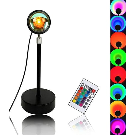 Sunset Lamp Projection 16 Color Changing Projector LED Night Light ...