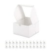 PKGSMART 25 Count White Treat Boxes with Window, 5x5x3.5 inches, Cake ...