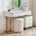 Modern Round Boucle Upholstered Ottoman with Soft Padded Seat, Multi ...