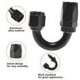 8AN Hose End Fitting 180 Degree Swivel for Braided Fuel Hose, Black ...