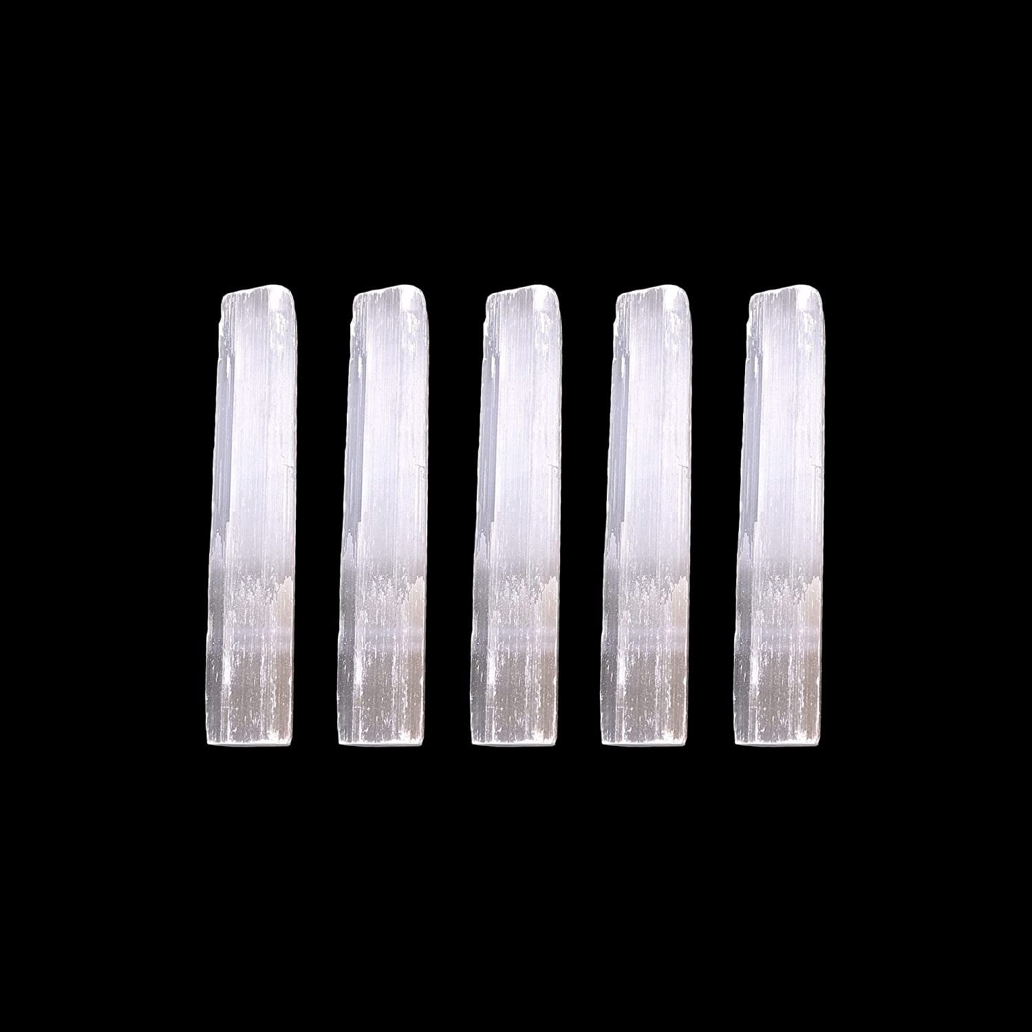 Soul Sticks 5 Pack 4 inch Selenite Crystal Wands Pack Selenite Sticks ...