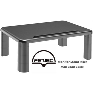 FITUEYES 3 Shelf Monitor Stand Riser with Adjustable Length and Angle ...