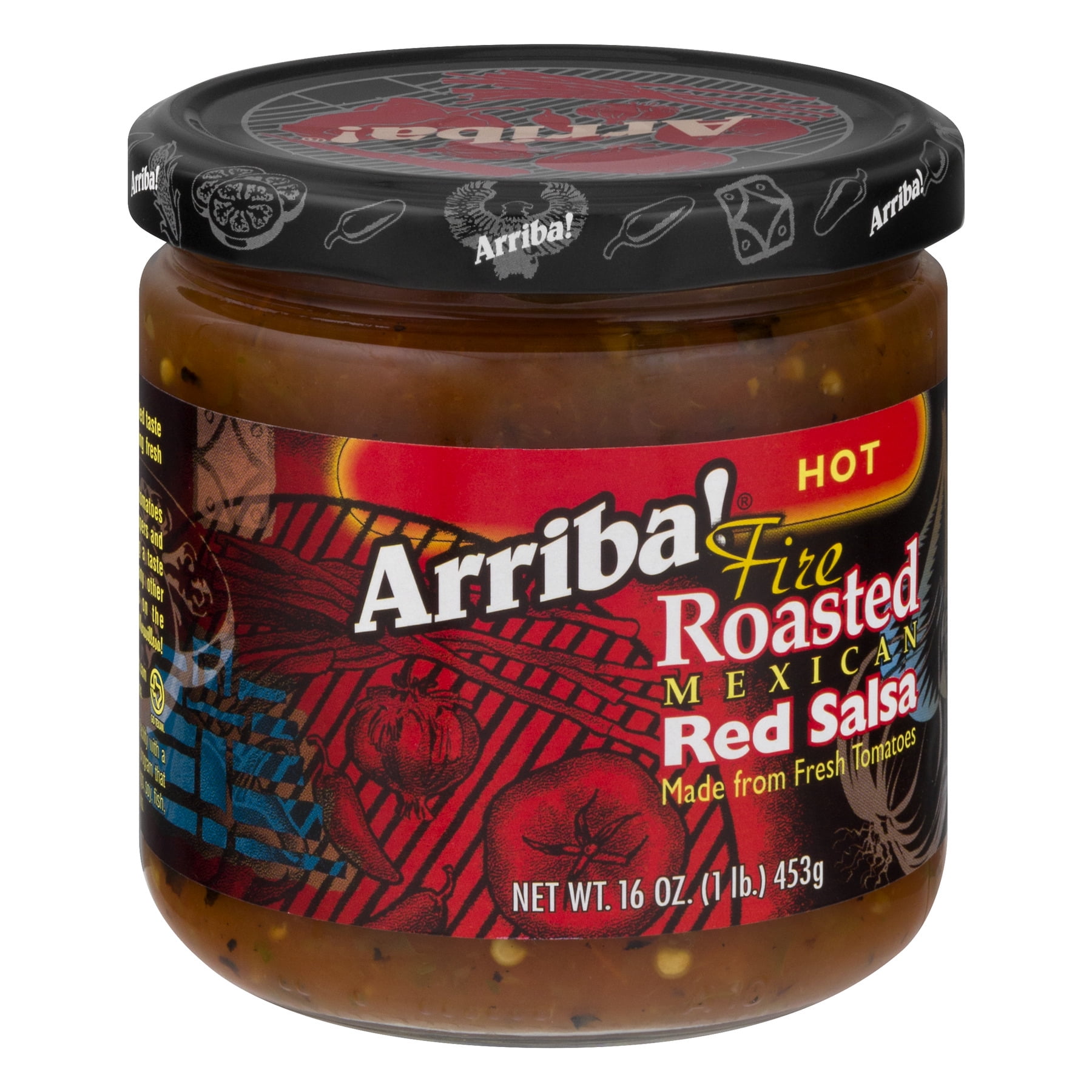 Arriba! Hot Fire Roasted Mexican Red Salsa, 16 Oz - Walmart.com