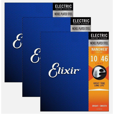 Elixir 11052 80/20 Bronze Acoustic Guitar Strings with NANOWEB. Light ...