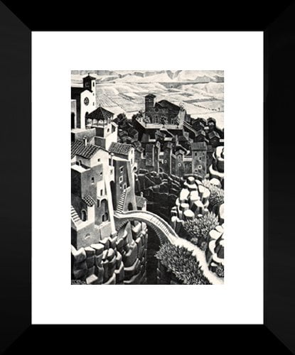 Castrovalva 20x24 Framed Art Print by M.C. Escher - Walmart.com