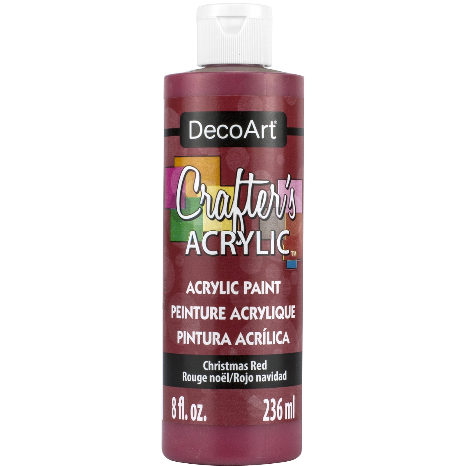 DecoArt Crafter's Acrylic Paint, 8 oz., Christmas Red - Walmart.com