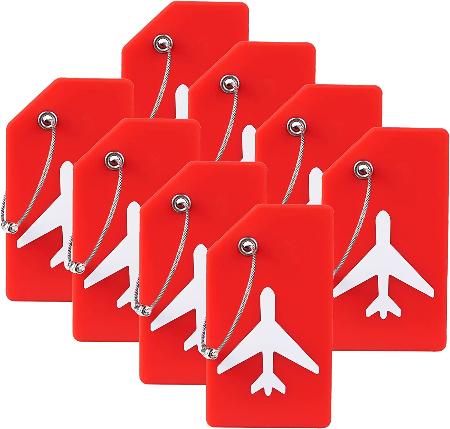 "8 Pack Silicone Luggage Tag Baggage Handbag School Bag Suitcase ...