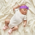 Baby Bows, purple lilac checkered Elastics Soft Baby Newborn Headbands ...