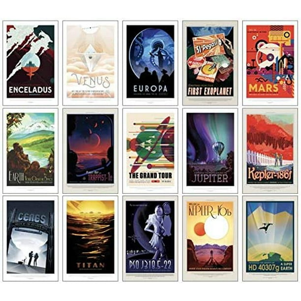 EzPosterPrints - NASA JPL SPACE TRAVEL POSTERS - SET OF 15 (Whole Set ...