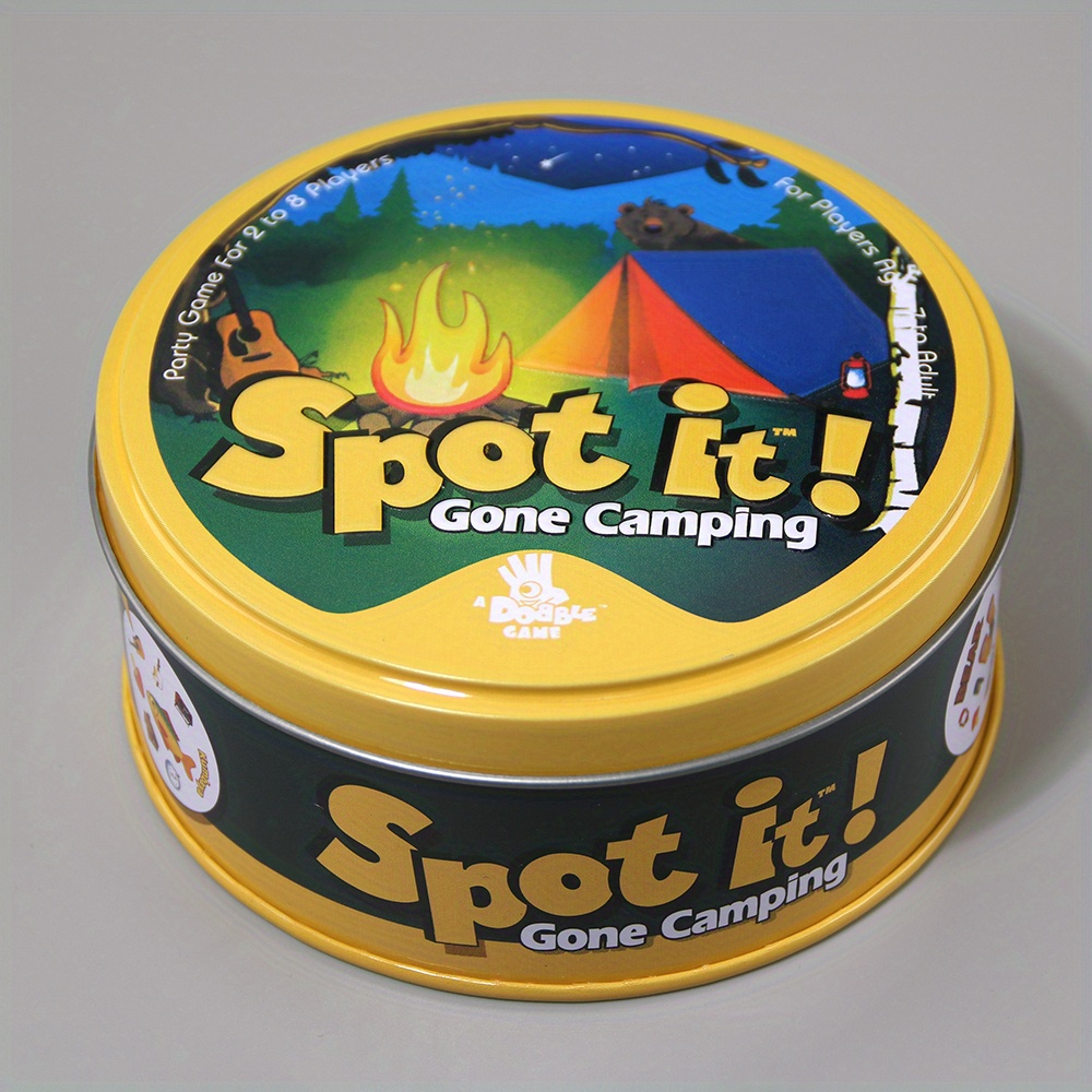 Spot It Card Game Dobble Go Gamping 55 Piezas Tarjeta Con Guía Caja De ...