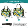 ALAZA Football on Geometry Print Cooler Lunch Bag Insulated Reusable ...