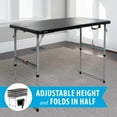 Lifetime 4 Ft. Rectangle Fold-in-Half Adjustable Table, Indoor/Outdoor ...