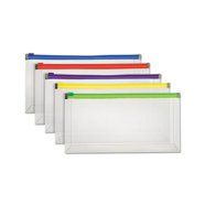 TRU RED Plastic Filing Zip Envelopes with Zipper Closure Check Size ...