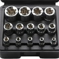 14-Piece E-TORX Socket Set 1/4" 3/8" 1/2'' Drive E-4 - E24 Female ...