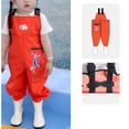 CAIVO Kids Rain Bib Pants Proof Suspender Trousers Rain Suit Waterproof ...