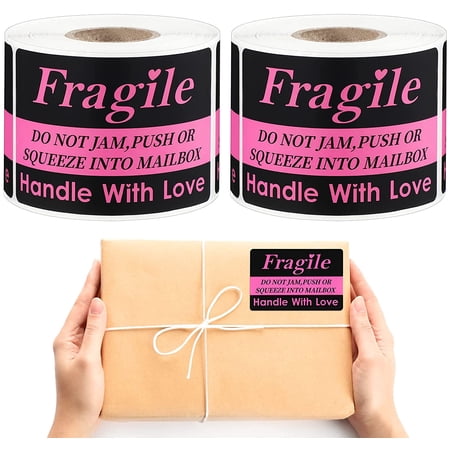 600 Pieces Fragile Shipping Sticker Handle with Love Shipping Sticker ...