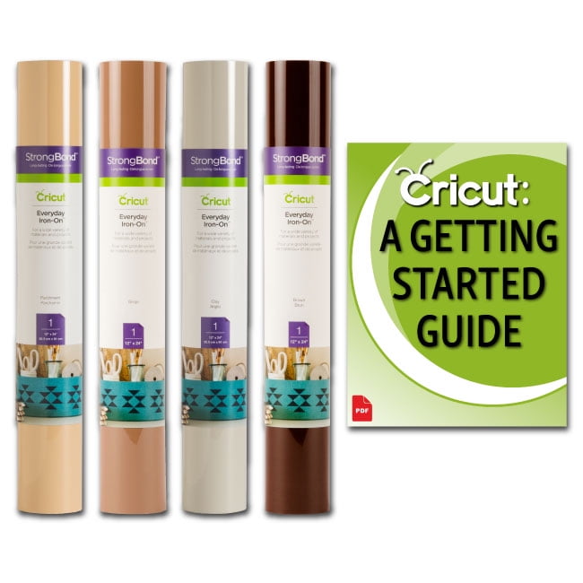 Cricut Everyday StrongBond HTV Iron-On Bundle, Parchment, Beige, Clay ...