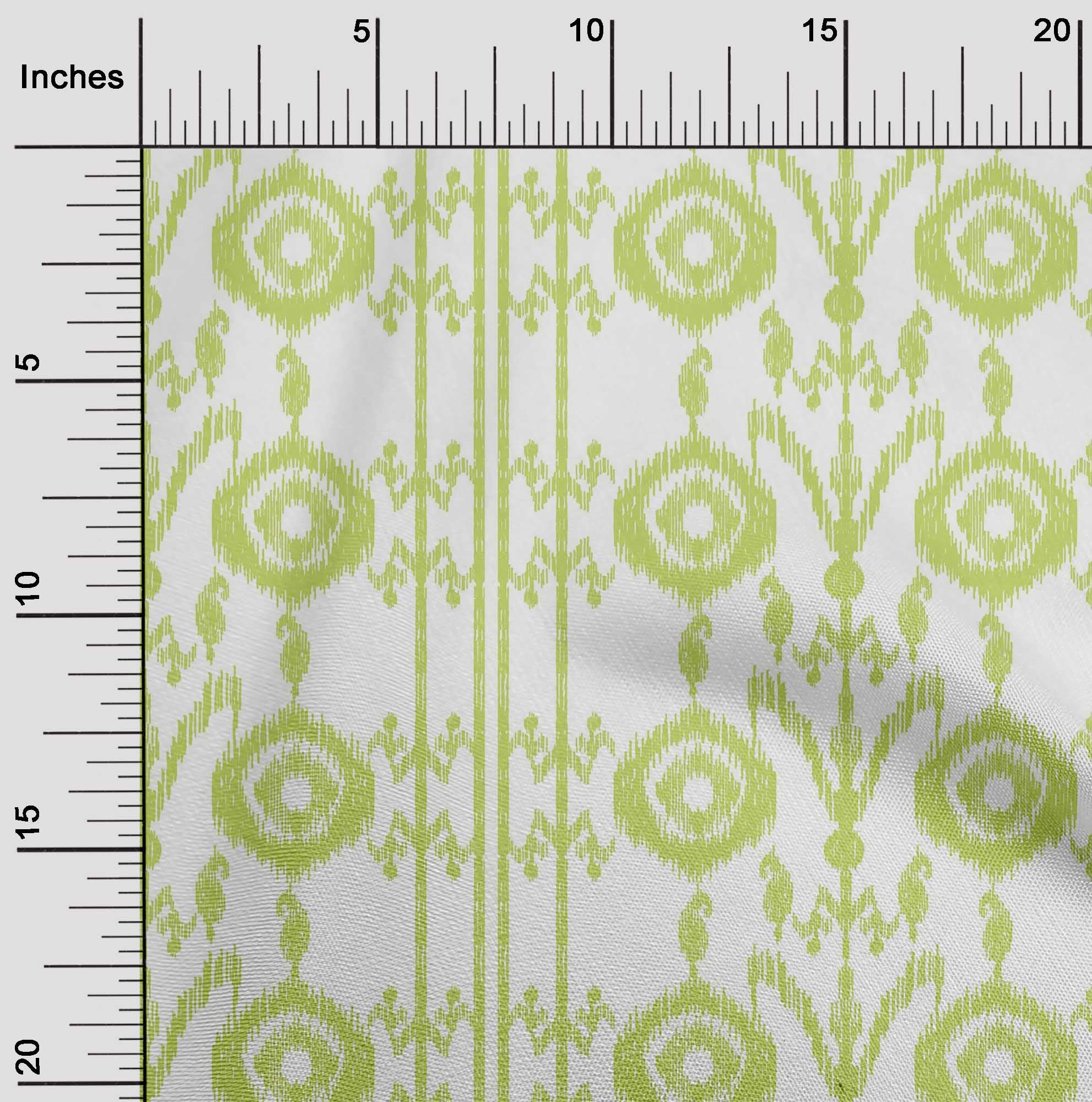 oneOone Organic Cotton Voile Fabric Paisley|Stripe & Circle Ikat Print ...