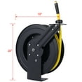 Retractable Air Hose Reel, 1/2" Inch x 50' Ft Auto Rewind Hose-Reel, HeavyDuty Steel Air Hose ...